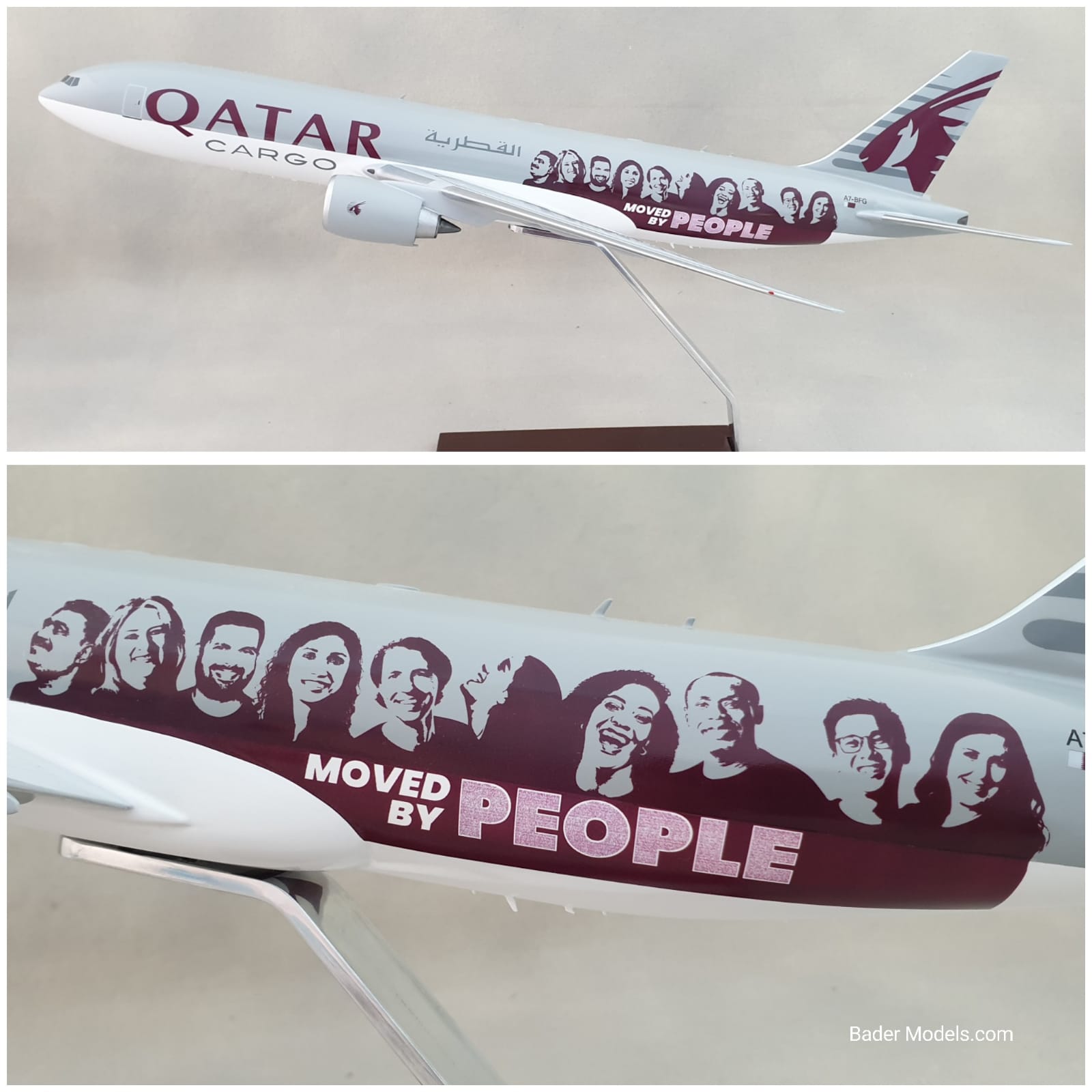 Qatar - B777-200LR Freighter - (1:144) | Bader Models